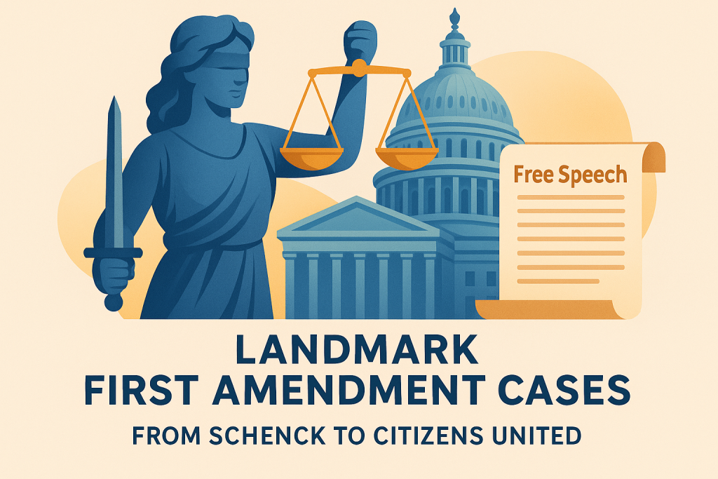 Landmark First Amendment Cases: Exploring Schenck to Citizens United's ...